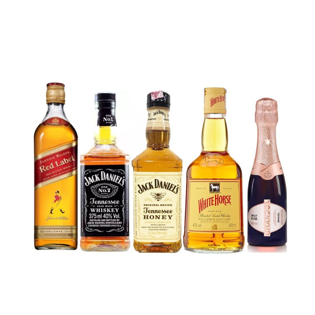 Kit Presente Red Label + Jack Daniels + Cavalinho + Chandon | Shopee Brasil