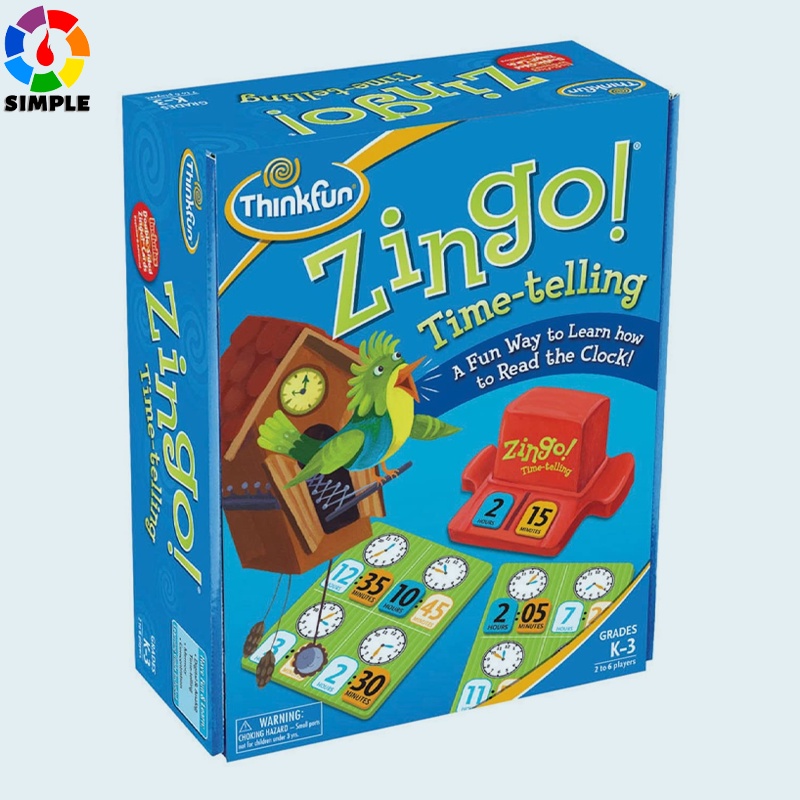 Zingo Time-Telling Board Game - Fun Bingo Style Game for Kids | Shopee ...