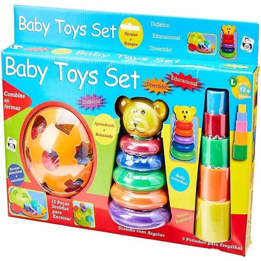 Brinquedo Baby Toys Set Educativo Didatico Encaixe Bebe | Shopee Brasil