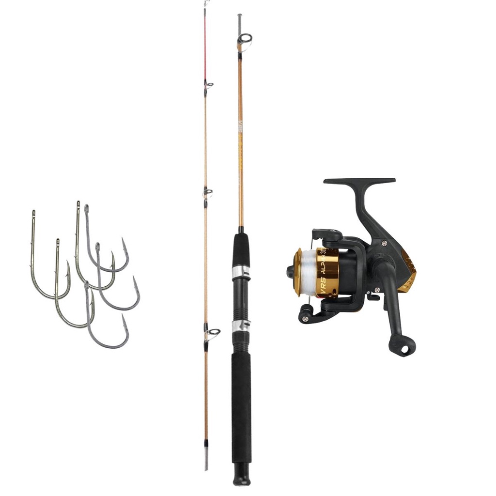Kit De Pesca Vara e Molinete 1 Vara 1,70M Telescópica 1 Molinete Mais Linha e Acessórios ...