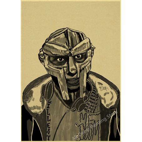 Retro MF Doom Posters Doomsday Kraft Paper Prints DIY Rapper Singer ...