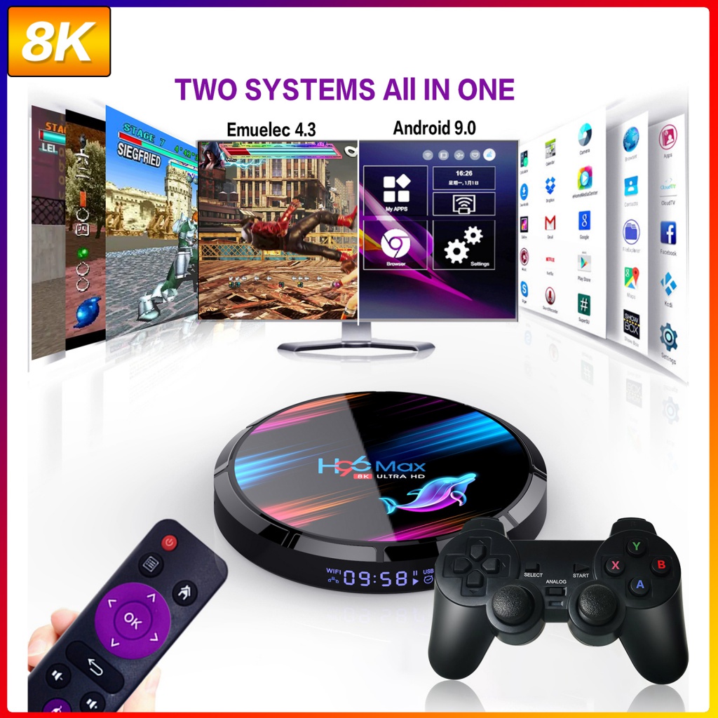 Super X Max Console de videogame 4k hd h96 console de jogos X Max Retro para PS1/PSP/N64/DC/snes ...