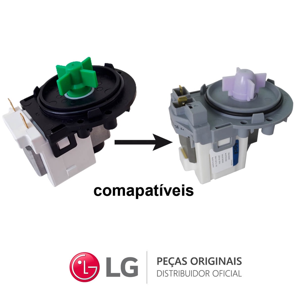 Bomba de Drenagem 220V RT021900 EAU61383504 Lavadora e Lava e Seca LG ...