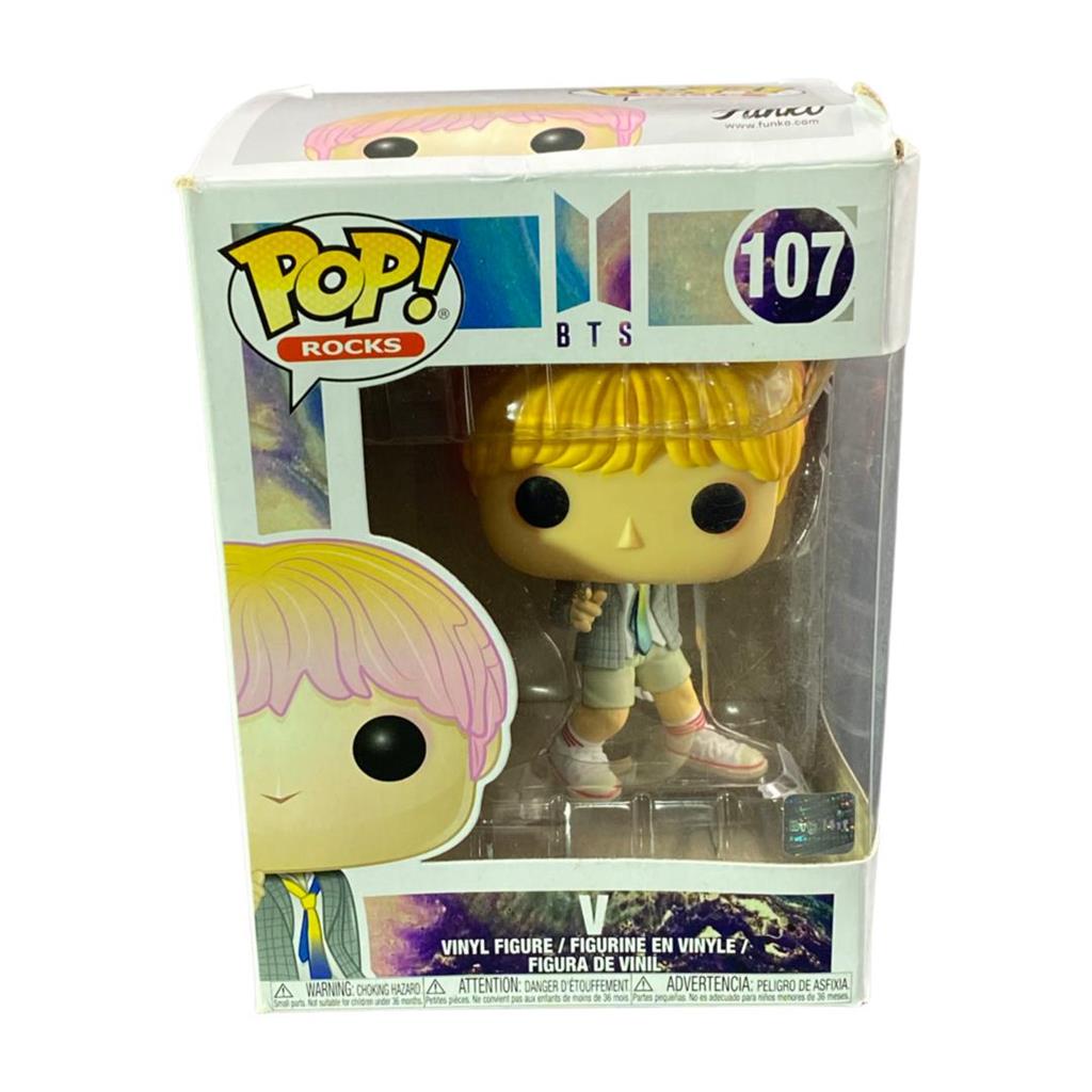 Funko Pop Rocks Bts V Kpop 107 Kim Tae-hyung | Shopee Brasil