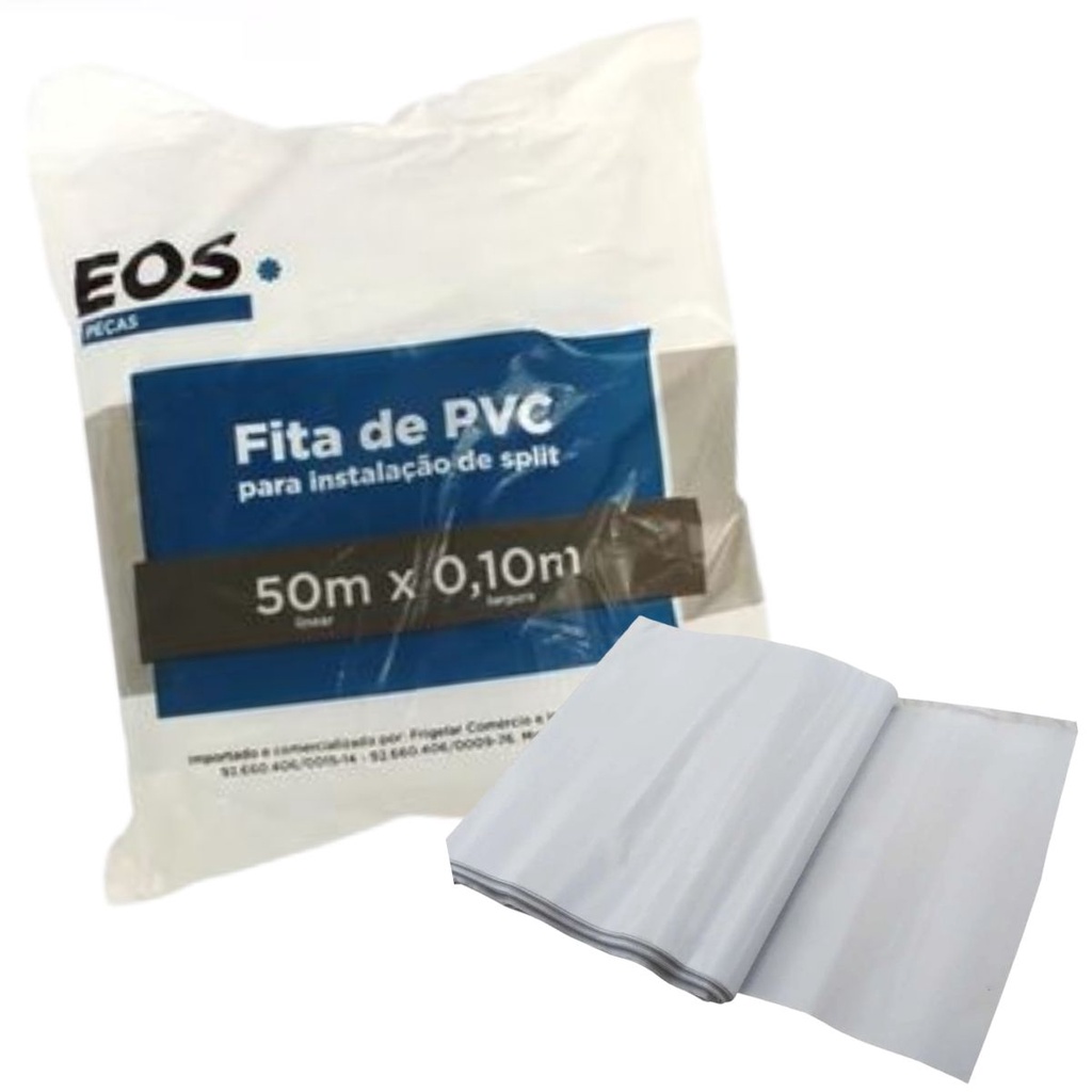 FITA PVC 50 MT LINEAR X 0.10 MT LARGURA COR BRANCA EOS - EOS - FITA PVC ...
