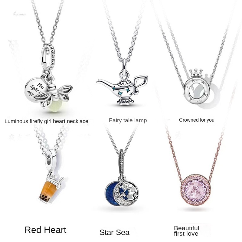 Colar Pendente De Prata 925 Pandora Clássico Com Corrente.. | Shopee Brasil