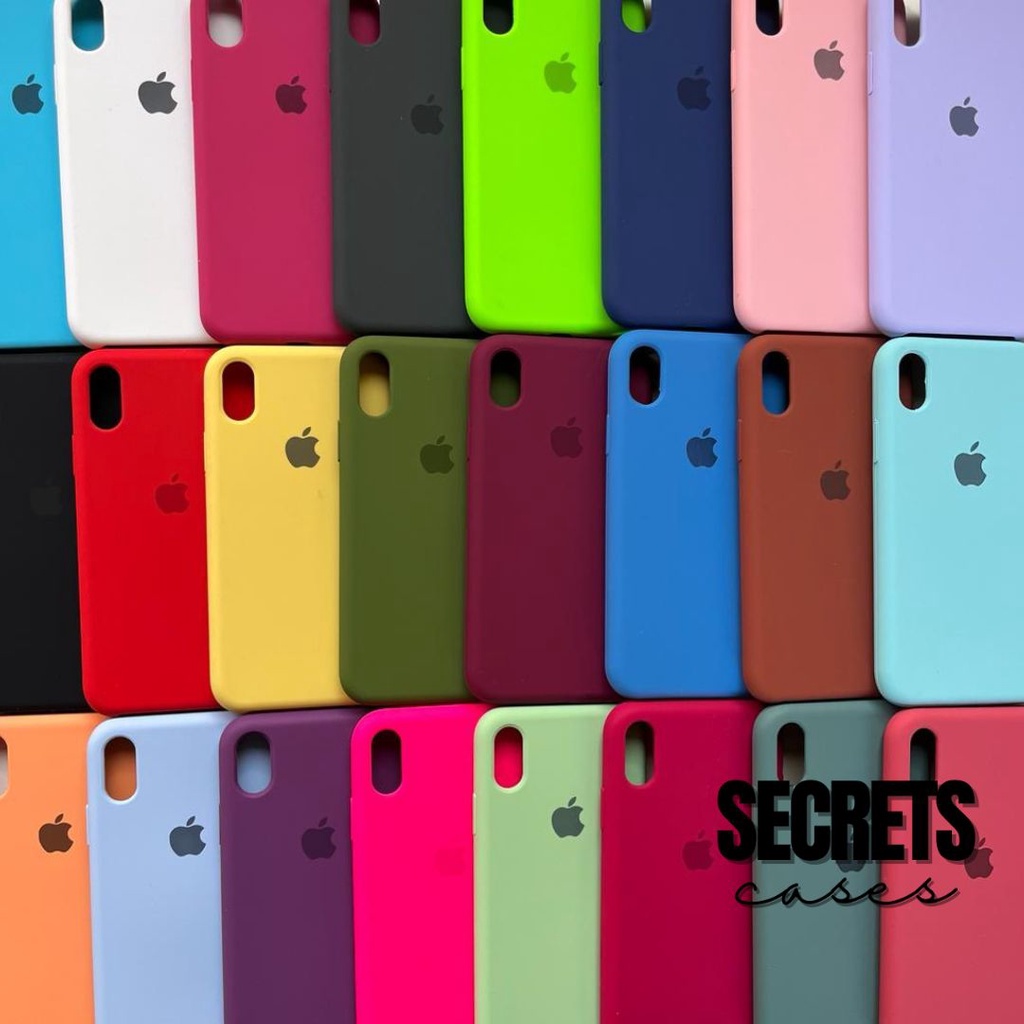 Capa Case Capinha Para iPhone XR Silicone Aveludada Protetora com Logo ...