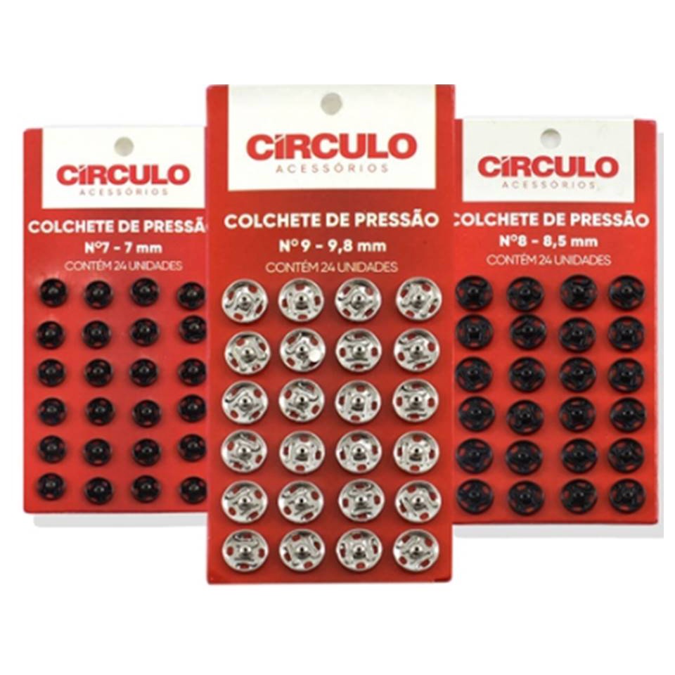 Colchete de Pressão - Cartela 24 unidades | Shopee Brasil