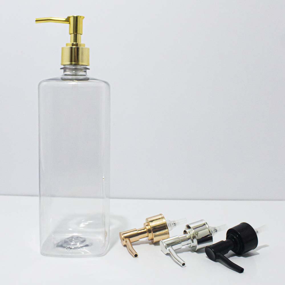 Frasco Pet Quadrado 1000ml 28/410 Cristal - (125) C/ Válvula Pump Torneira | Shopee Brasil