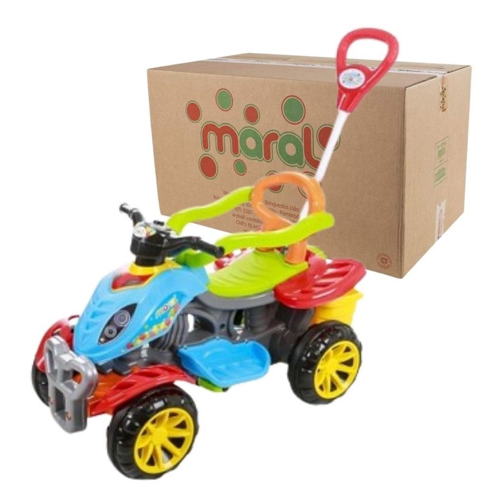 Carrinho De Passeio Infantil Quadriciclo Pedal Empurrar Bebe | Shopee ...