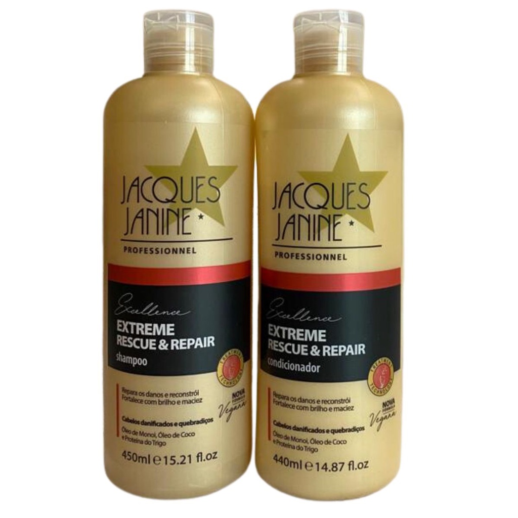 Jacques Janine Extreme Rescue & Repair Shampoo 450ml + Condicionador ...