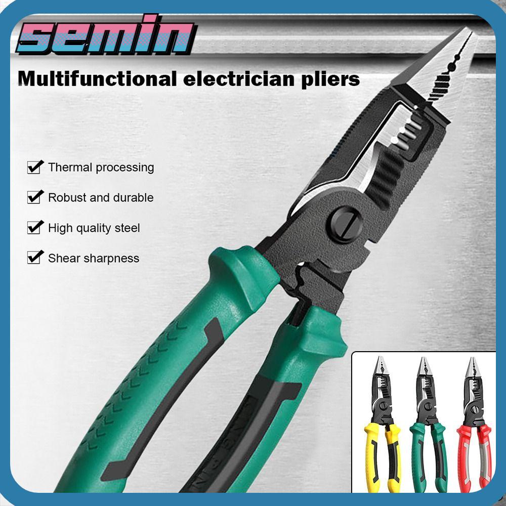 Alicate Crimpador SEMIN , 9 Em 1 Multi-Ferramentas Combinado De Manuais ...