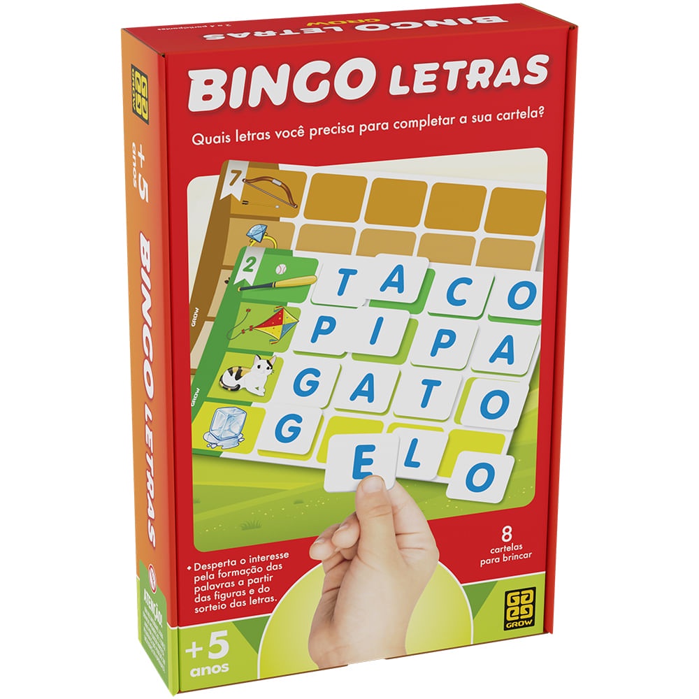 Jogo de Tabuleiro Grow Bingo Letras Interativo | Shopee Brasil