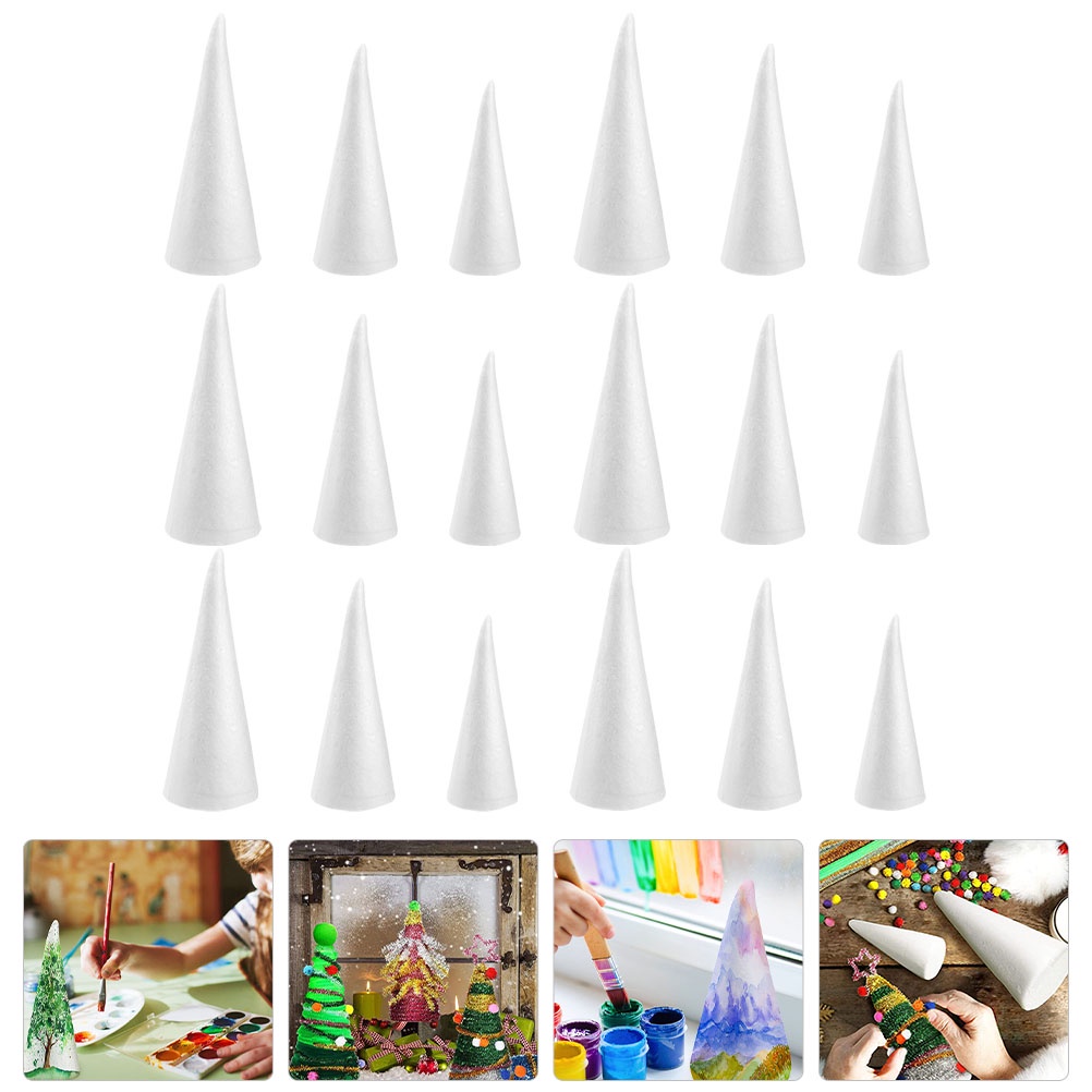 Foam Cone Cones Treechristmas Craft Crafts White Floral Polystyrene ...