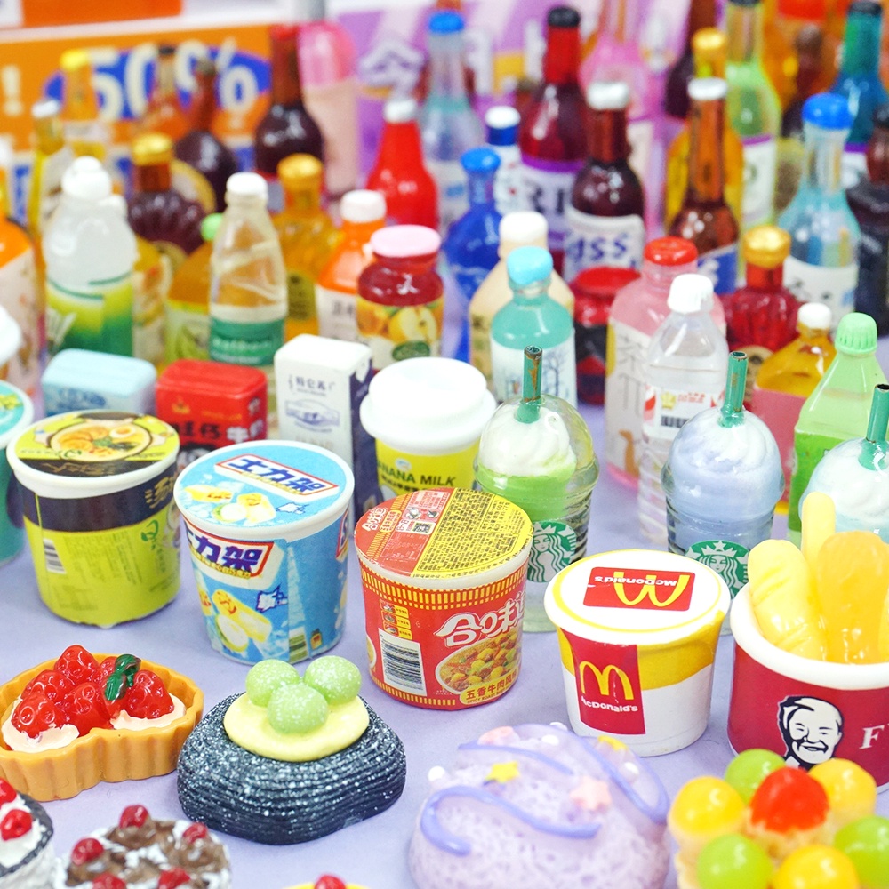 30PCS Mini Bebidas Fofas Comida Móveis Miniatura Supermercado Loja ...