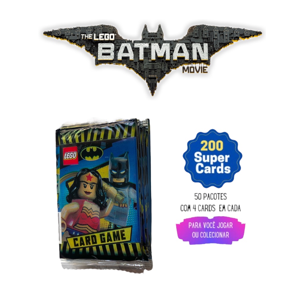 Kit 200 Cards Lego Batman = 50 Pacotes Figurinhas Bafo Duelo | Shopee ...