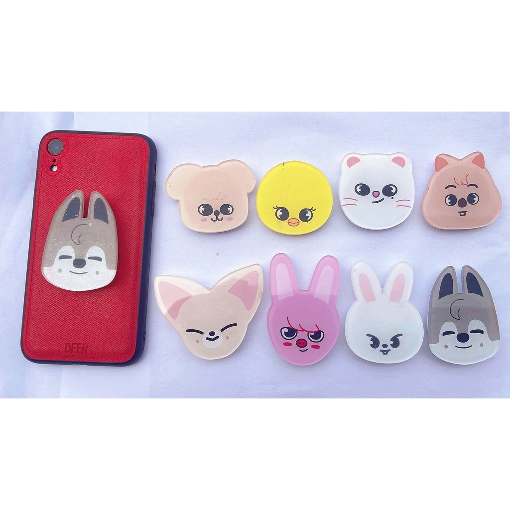 Kpop Stray Kids SKZ Cartoon Lazy Stand Suporte Para Telefone Acrílico A ...