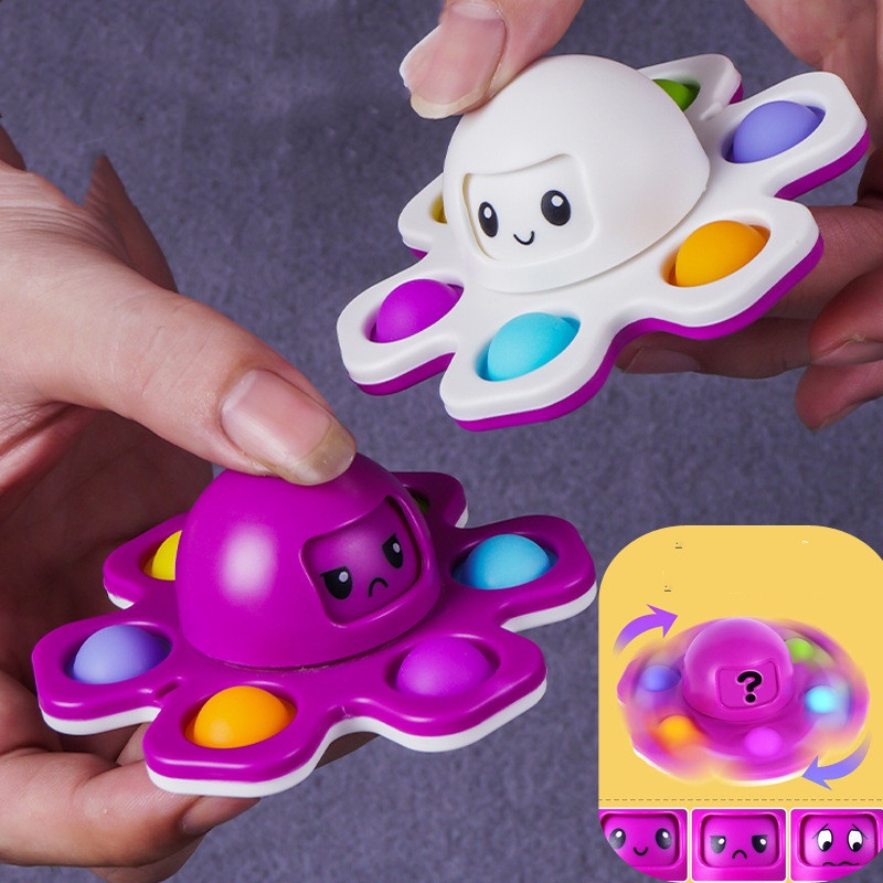 Octopus Finger Toy Spinner Expressões De Dedo Push Press Bubble Sensory ...