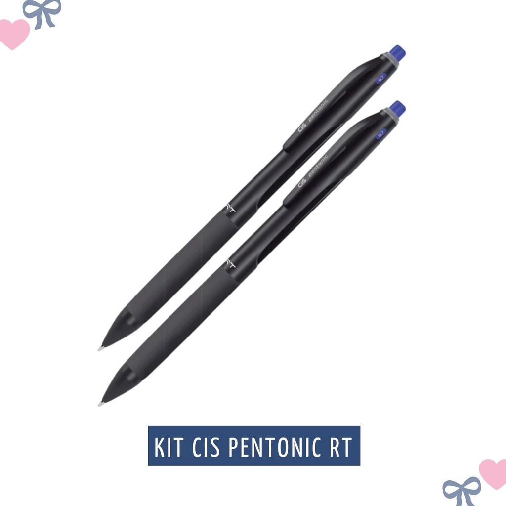Kit Caneta Pentonic RT Cis 2 Unidades Retratil Ponta 0.7mm | Shopee Brasil