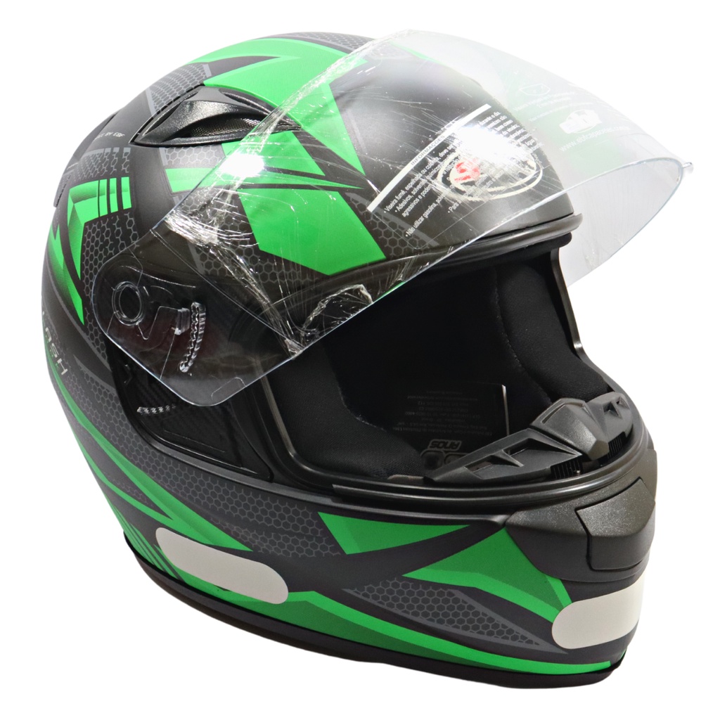 Capacete Motociclista Masculino Ebf New Spark Flash 60 Verde | Shopee ...