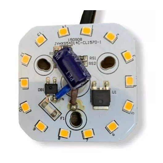 Placa Pcb Led - 14 Led 45x45mm 8w - 220v - 3000k C/ Cabo | Shopee Brasil