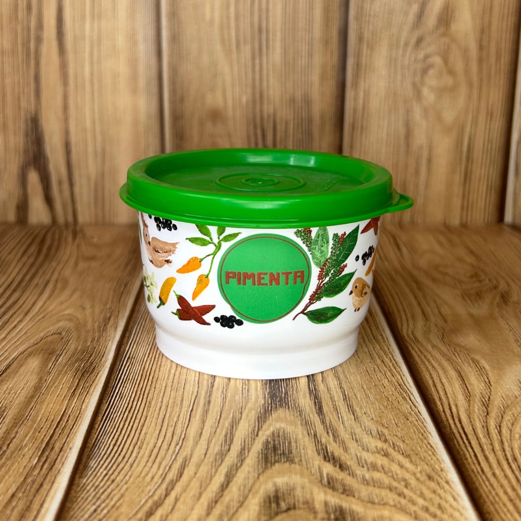 Potinho Tupperware Pimenta Floral 140ml Original Novo Ótima Vedação ...