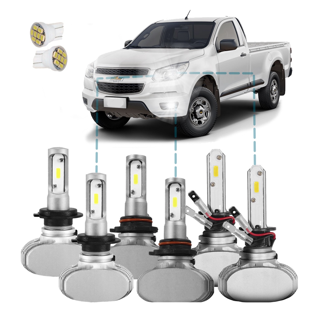 Kit Ultra Led S1 Chevrolet S10 2012/2015 12000Lm 6500k | Shopee Brasil