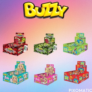 Chiclete Buzzy Riclan Diversos Sabores Display c/100 | Shopee Brasil