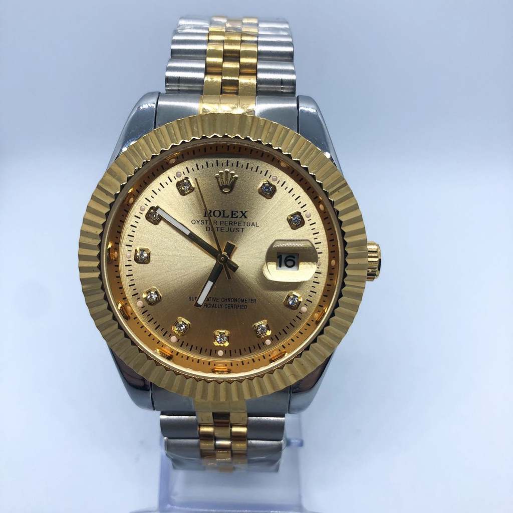 Relogio rolex president misto prata/dourado masculino promocao luxo c ...