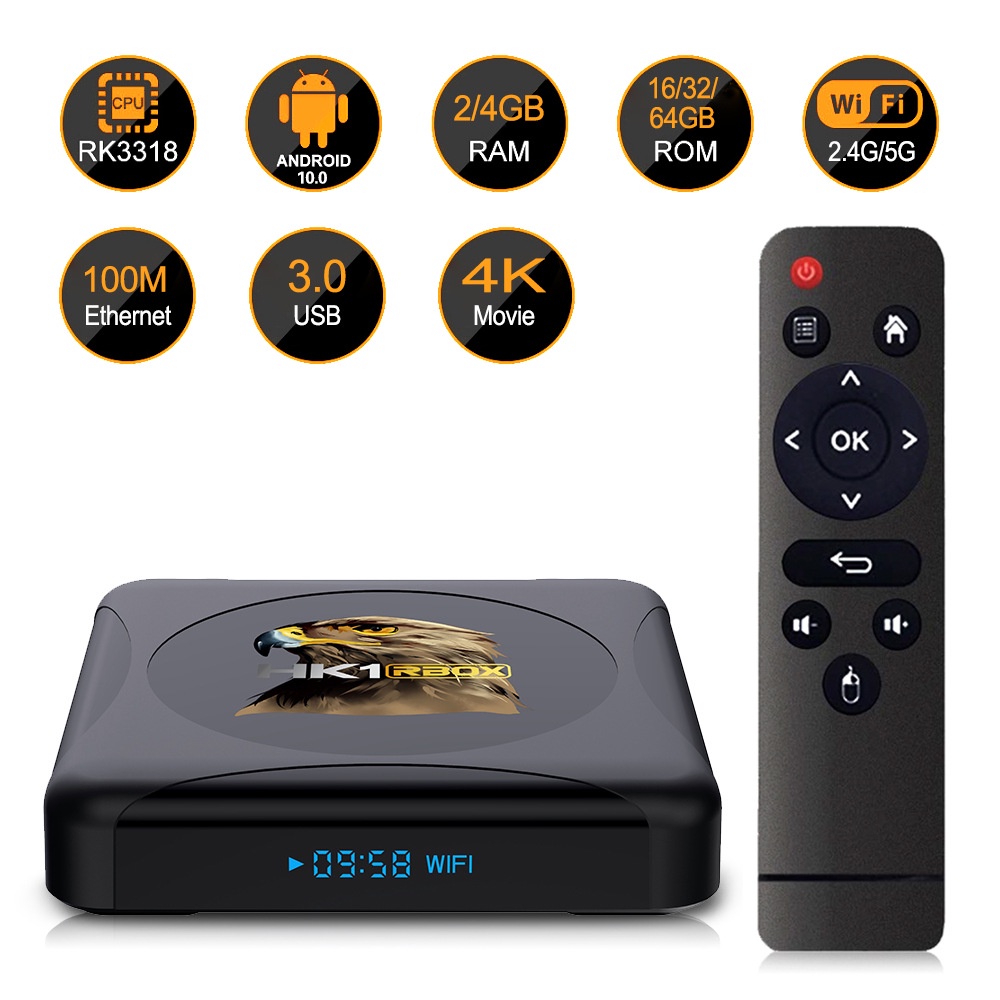Spot goods. Fast delivery HK1 RBOX-R1mini Android 11 TV BOX Internet ...