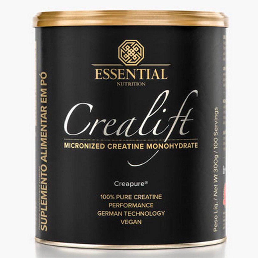 Creatina CREALIFT 100% CREAPURE 300g Essential Nutrition | Shopee Brasil