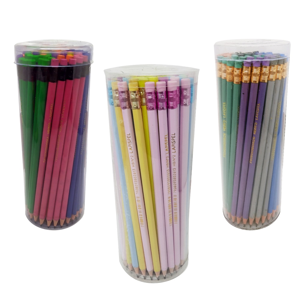 Pote 36 a 72 Lápis de Escrever Borracha Corpo Tom Pastel Metalizado Zig ...