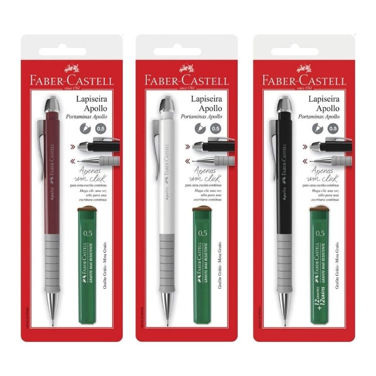 Lapiseira Apollo 0.5mm SM/05LA FABER-CASTELL | Shopee Brasil
