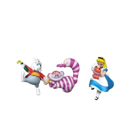 JOGO MINIATURA ALICE NO PAIS DAS MARAVILHAS 3 PEÇAS | Shopee Brasil