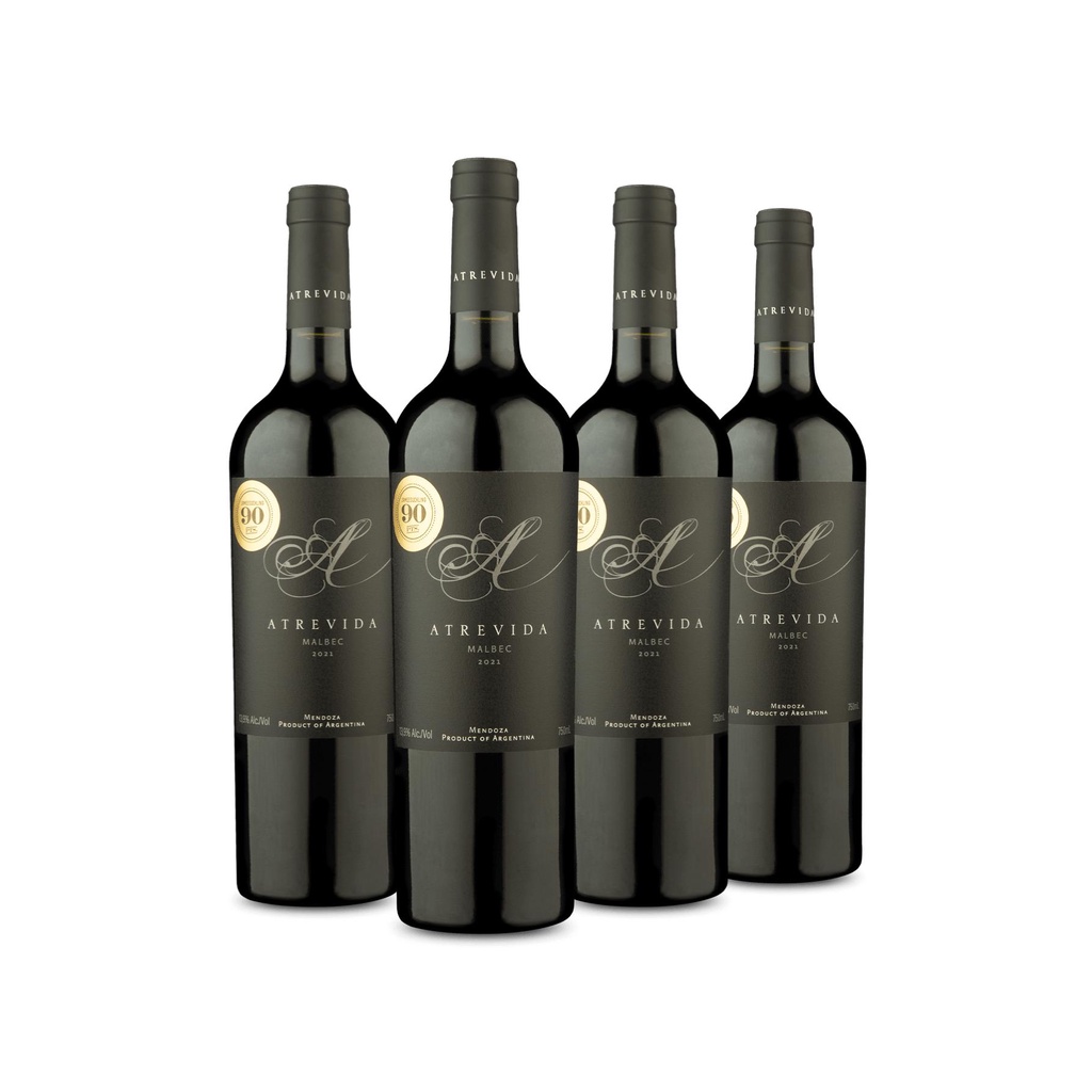 Kit 4 Vinho Tinto Argentino Atrevida Malbec 2021 Seco 750ml | Shopee Brasil
