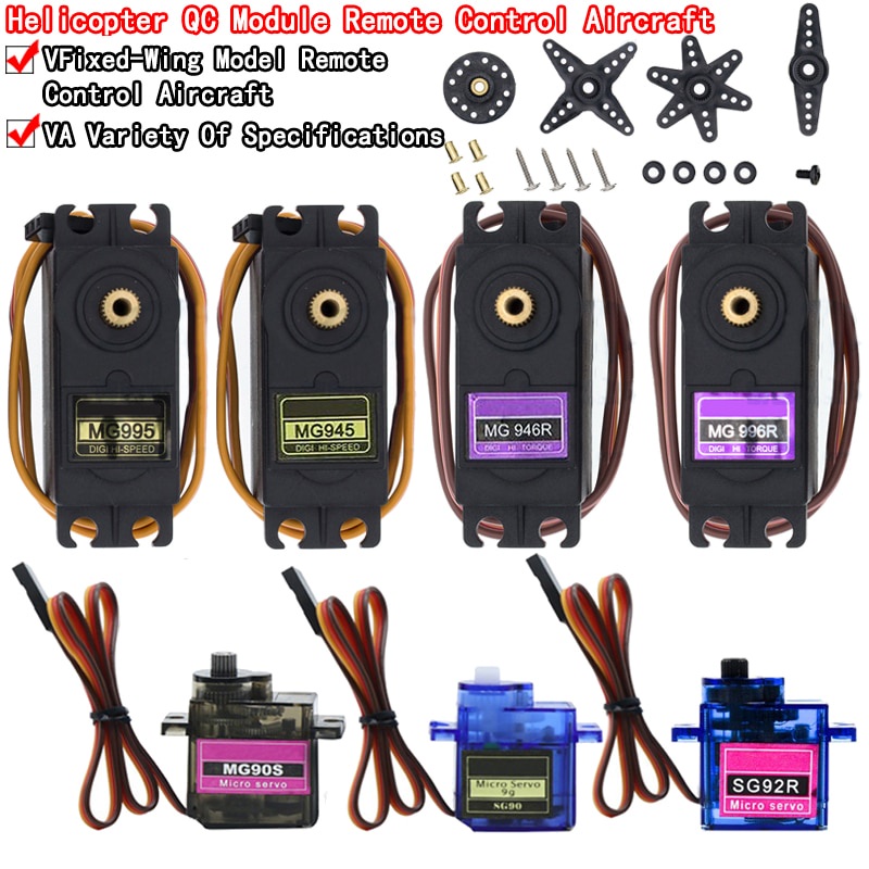 SG90 SG02R MG90S MG995 MG996 Servo-Engrenagem Metálica Para Barco Helicóptero Modelo Arduino UNO ...