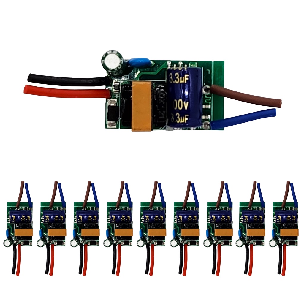 Kit 10 LED Driver Model 3W Input Bivolt Output 12V | Shopee Brasil