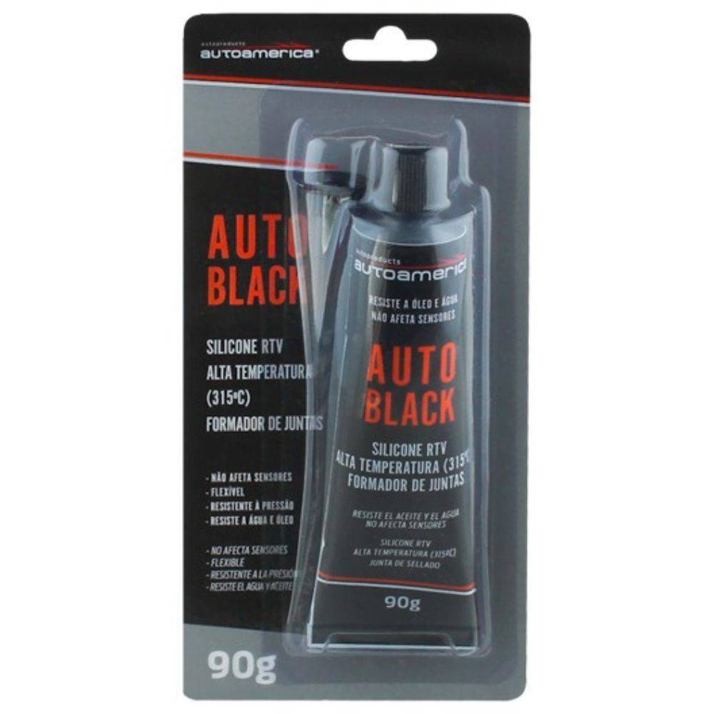 Auto Black Silicone RTV Autoamerica 90g | Shopee Brasil