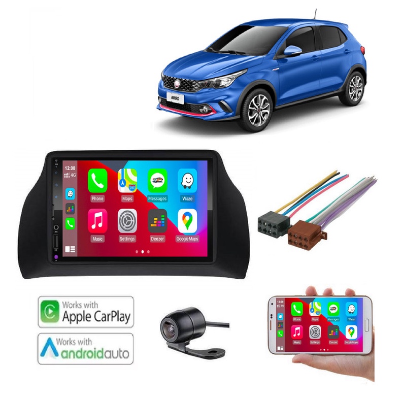 Mp5 Multimidia Android Auto Carplay Fiat Argo 2017 2018 2019 2020 2021 2022 2023 | Shopee Brasil