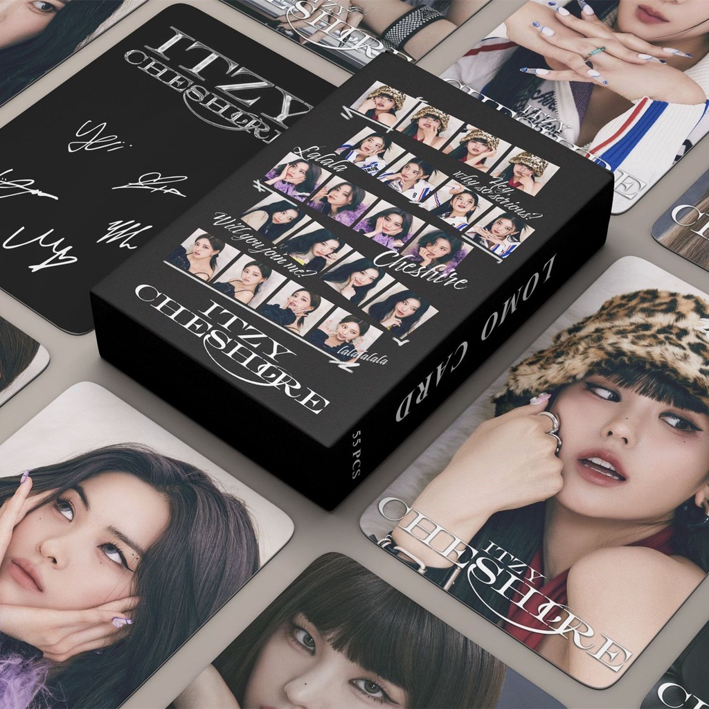 55pcs/box ITZY CHECKMATE Album CHESHIRE Photocards Yeji Yuna Ryujin Chaeryoung Lia Lomo Cards ...