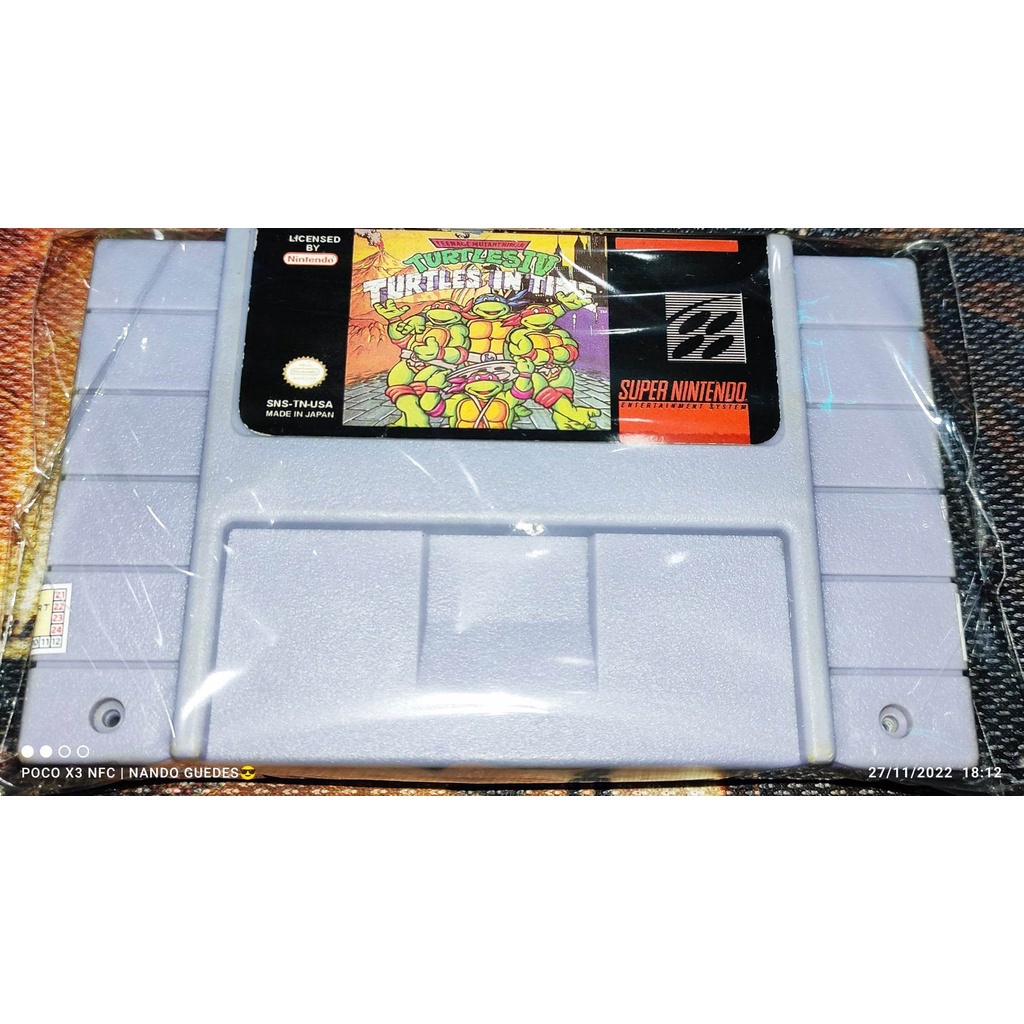 Jogo Tartarugas Turtles IV Turtles in time Super Nintendo Funcionando ...
