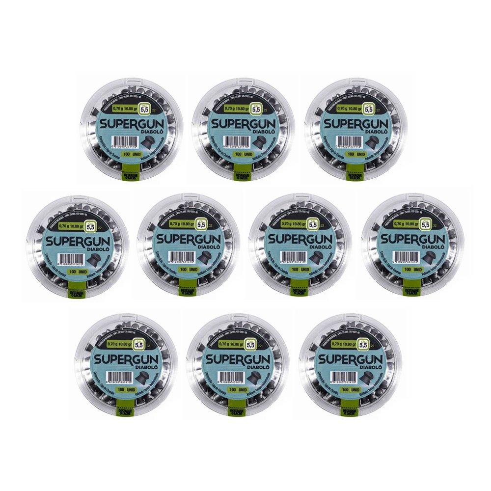 Kit 10 Latas Chumbinho 5,5mm SuperGun Diabolo - Technogun | Shopee Brasil