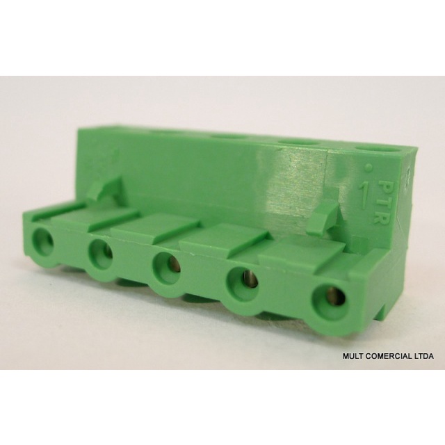 Conector Verde Multipolar AKZ960.08 Fêmea de 8 vias - Passo 7,62mm ...