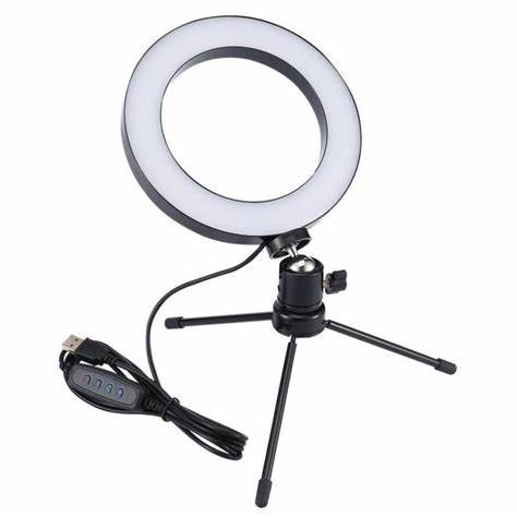 Iluminador Ring Light de Mesa 6 polegadas | Shopee Brasil