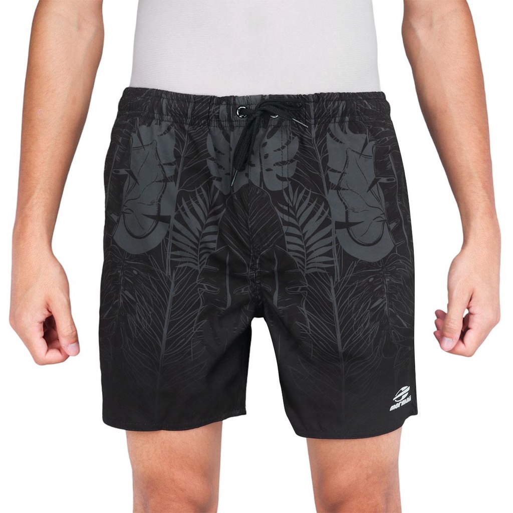 Shorts Mormaii Tactel Volley Beach 560047 Preto e Cinza | Shopee Brasil