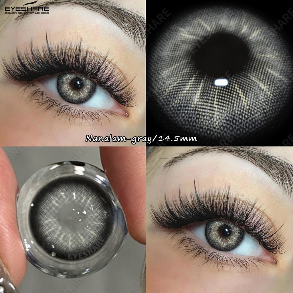 Lente De Contato Eyeshare Gray 1Pair = 2pcs Lentes Easy Hybird Para Uso ...