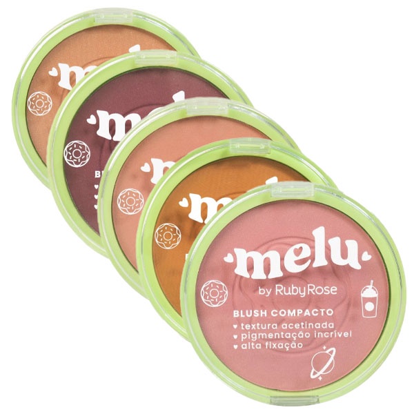 Blush Compacto Melu Ruby Rose RR871 | Shopee Brasil