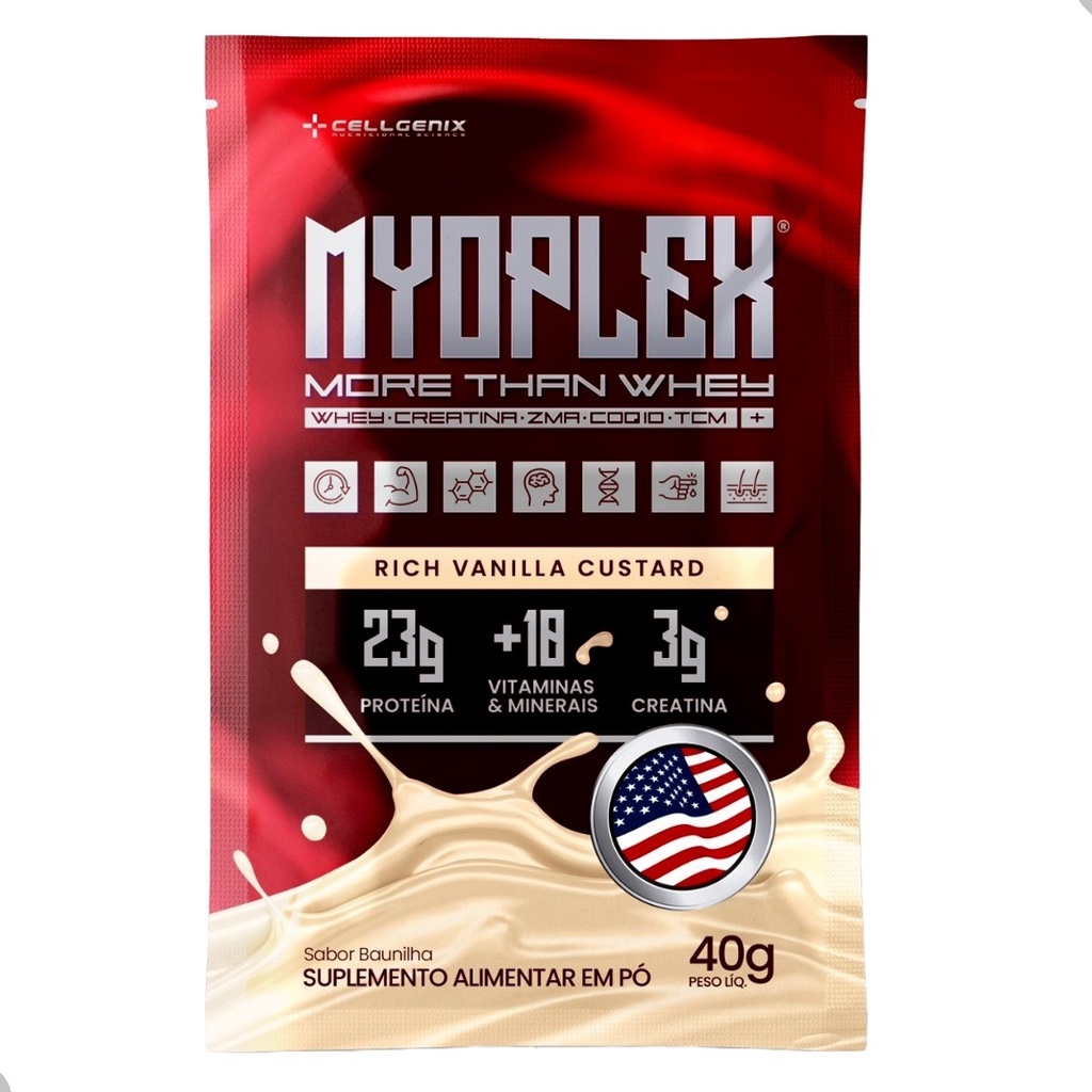 Whey Myoplex Protein 40g Caixa 20 Unidade Baunilha Cellgenix | Shopee ...