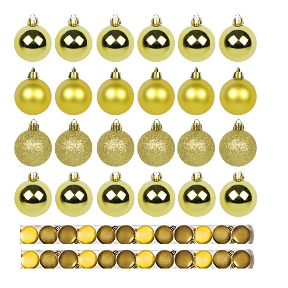 Kit 30 Bolas De Natal Mista 3cm Dourada Decoração Árvore | Shopee Brasil Kit 30 Bolas De Natal Mista 3cm Dourada Decoração Árvore | Shopee Brasil