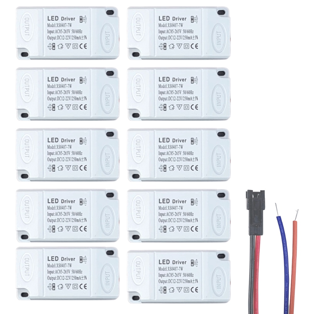 Kit 10x Led Driver 7w Potencia Fonte P Iluminacao | Shopee Brasil